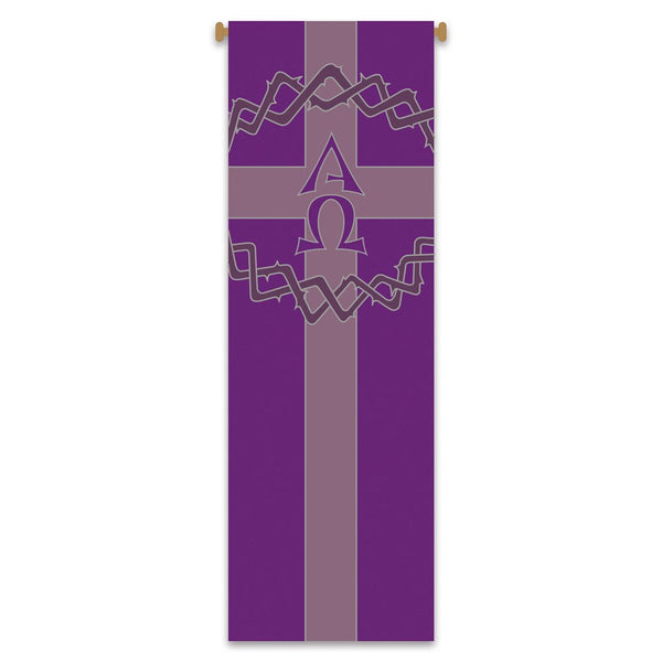 Large Inside Banner - Crown of Thorns with Alpha Omega – Vanpoulles